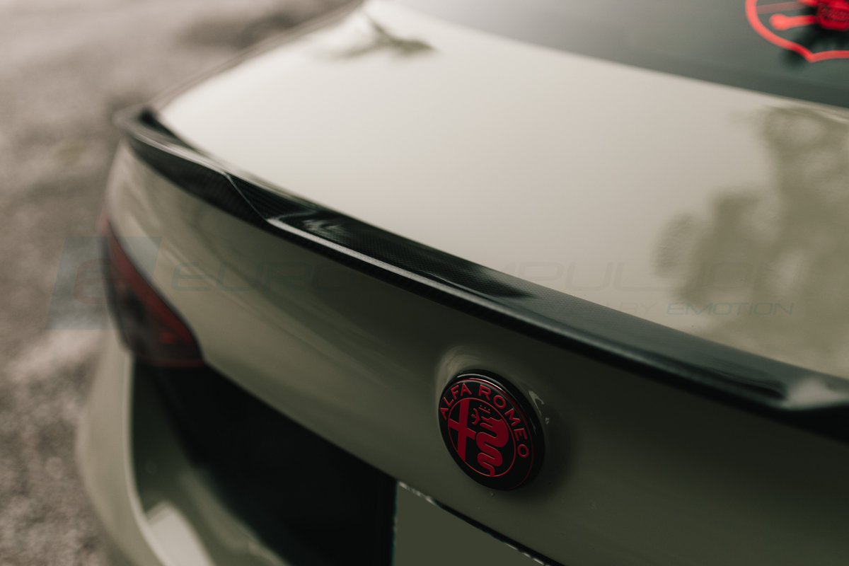 CARBON FIBER REAR SPOILERS (OEM/QV STYLE - SPORTY - DUCKBILL) (ALFA RO ...